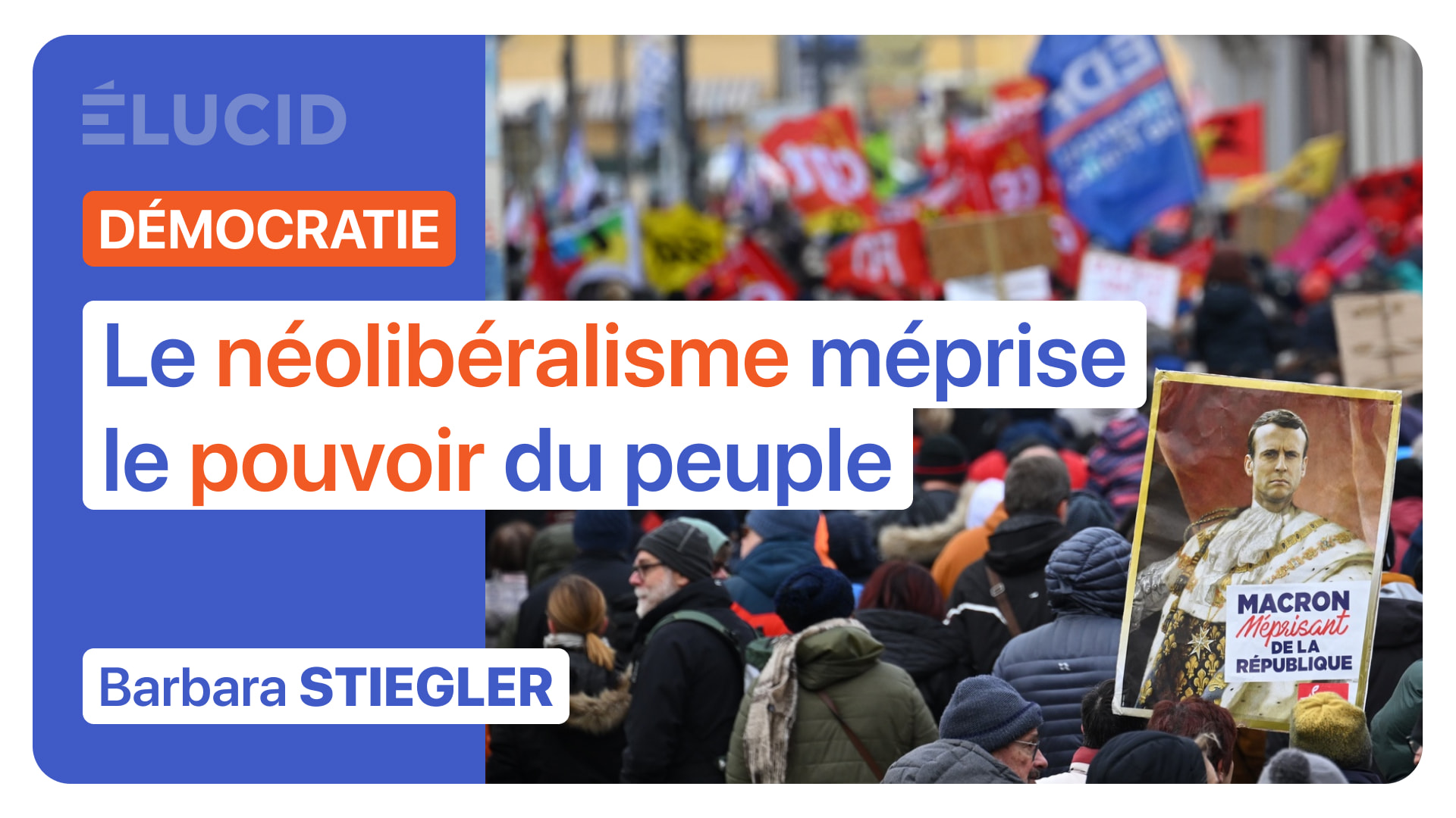 Barbara Stiegler : « Le néolibéralisme méprise le pouvoir du peuple ...