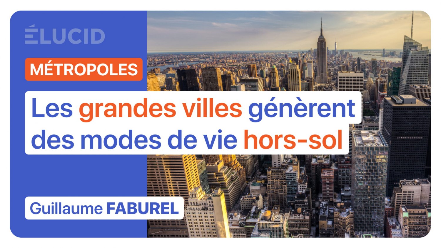 « Les grandes villes génèrent des modes de vie hors-sol » - Guillaume ...